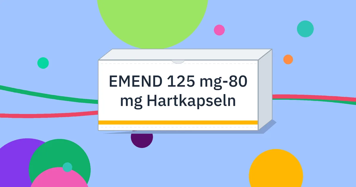Symbolbild: Packung mit der Aufschrift EMEND 125 mg-80 mg Hartkapseln (PZN 06117476) – Verfügbarkeit und Bezug in Apotheken in Frankfurt am Main