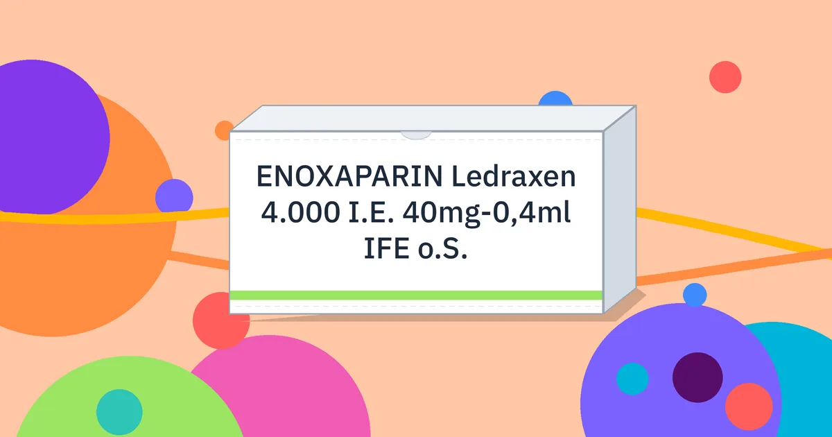 Symbolbild: Packung mit der Aufschrift ENOXAPARIN Ledraxen 4.000 I.E. 40mg-0,4ml IFE o.S. (PZN 18861748) – Verfügbarkeit und Bezug in Apotheken in Frankfurt am Main