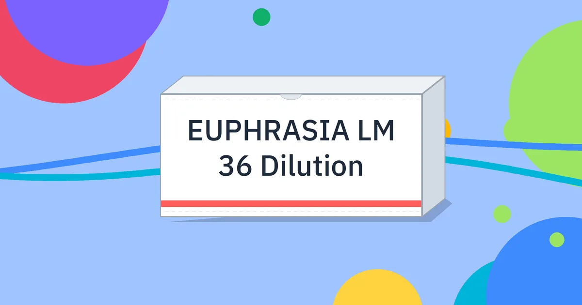 Symbolbild: Packung mit der Aufschrift EUPHRASIA LM 36 Dilution (PZN 12846854) – Verfügbarkeit und Bezug in Apotheken in Frankfurt am Main