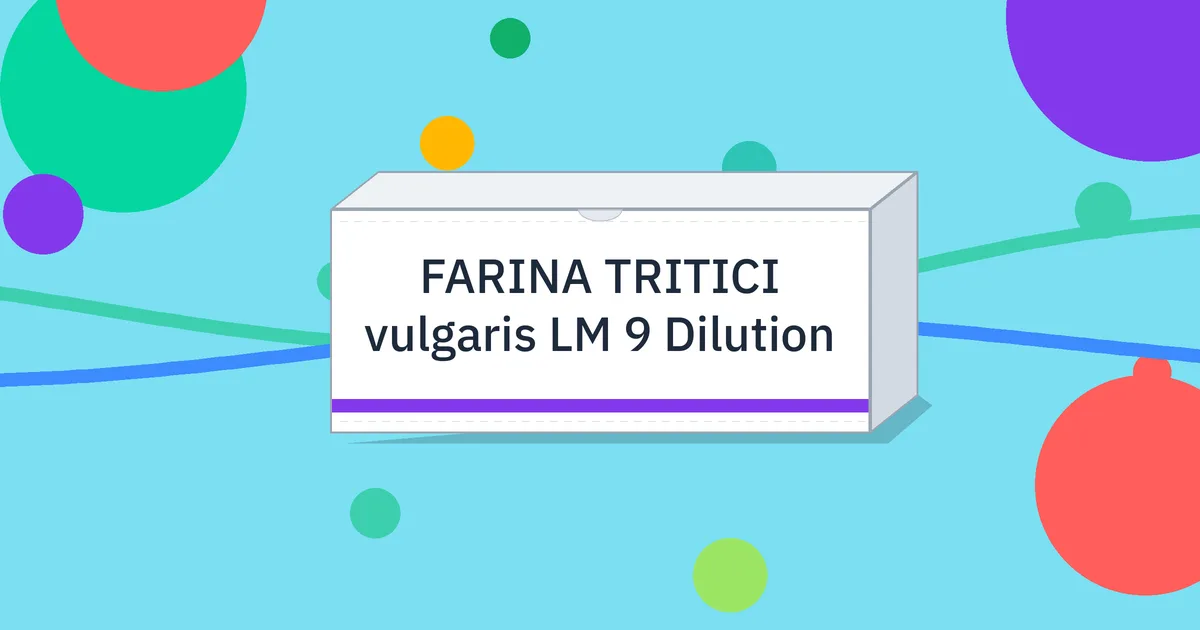 Symbolbild: Packung mit der Aufschrift FARINA TRITICI vulgaris LM 9 Dilution (PZN 13487825) – Verfügbarkeit und Bezug in Apotheken in Frankfurt am Main