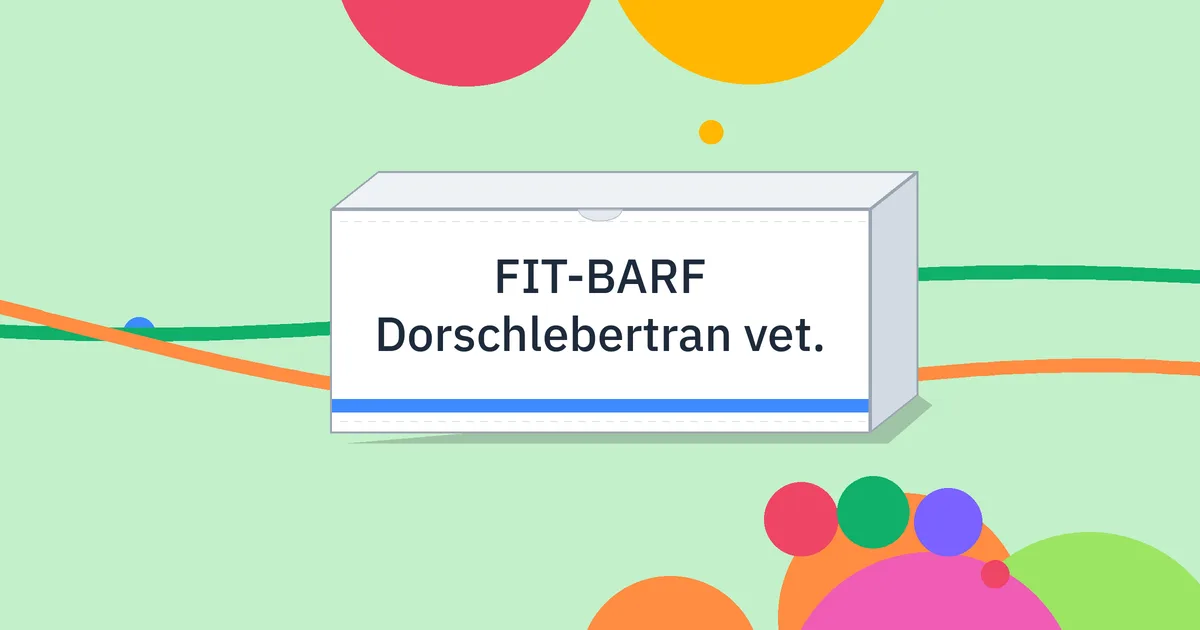 Symbolbild: Packung mit der Aufschrift FIT-BARF Dorschlebertran vet. (PZN 07381270) – Verfügbarkeit und Bezug in Apotheken in Frankfurt am Main