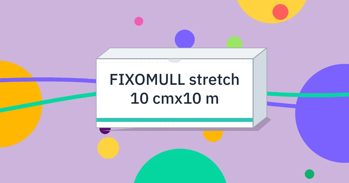 Symbolbild: Packung mit der Aufschrift FIXOMULL stretch 10 cmx10 m (PZN 16752653) – Verfügbarkeit und Bezug in Apotheken in Frankfurt am Main