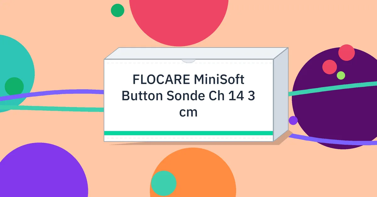 Symbolbild: Packung mit der Aufschrift FLOCARE MiniSoft Button Sonde Ch 14 3 cm (PZN 16018930) – Verfügbarkeit und Bezug in Apotheken in Frankfurt am Main