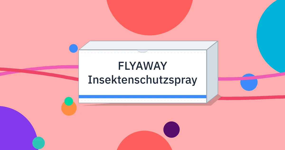 Symbolbild: Packung mit der Aufschrift FLYAWAY Insektenschutzspray (PZN 15866225) – Verfügbarkeit und Bezug in Apotheken in Frankfurt am Main