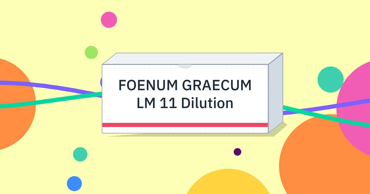 Symbolbild: Packung mit der Aufschrift FOENUM GRAECUM LM 11 Dilution (PZN 13490158) – Verfügbarkeit und Bezug in Apotheken in Frankfurt am Main