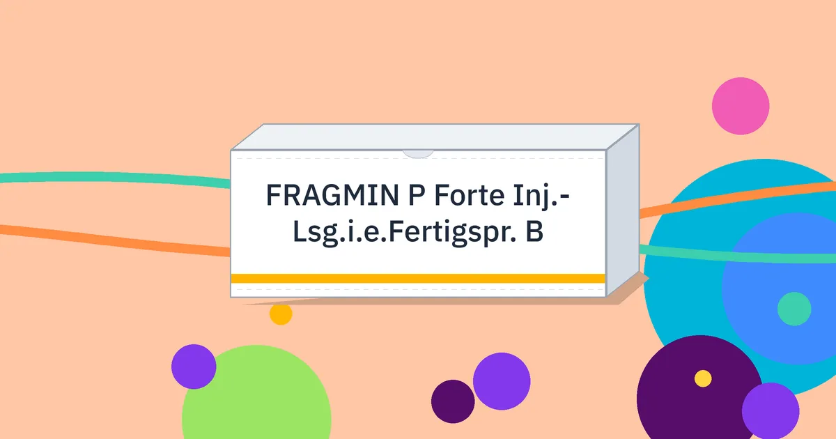 Symbolbild: Packung mit der Aufschrift FRAGMIN P Forte Inj.-Lsg.i.e.Fertigspr. B (PZN 02753695) – Verfügbarkeit und Bezug in Apotheken in Frankfurt am Main