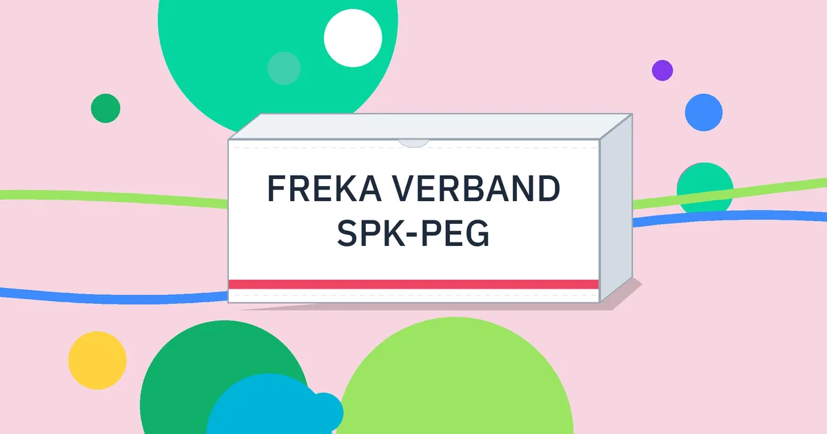 Symbolbild: Packung mit der Aufschrift FREKA VERBAND SPK-PEG (PZN 15816003) – Verfügbarkeit und Bezug in Apotheken in Frankfurt am Main