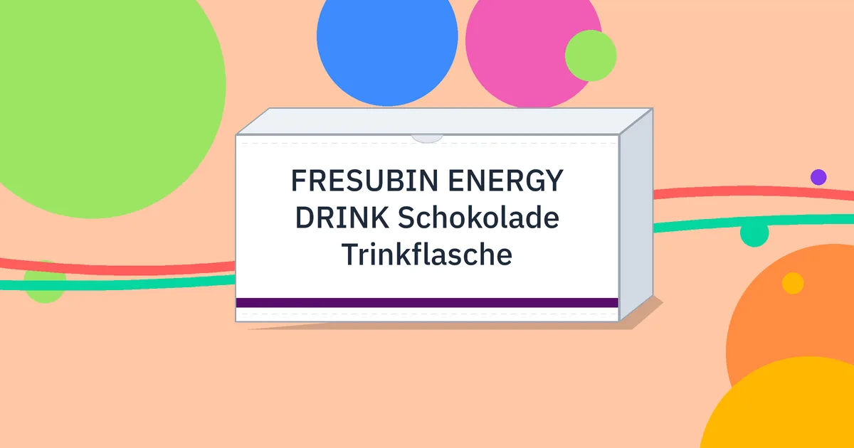 Symbolbild: Packung mit der Aufschrift FRESUBIN ENERGY DRINK Schokolade Trinkflasche (PZN 19372796) – Verfügbarkeit und Bezug in Apotheken in Frankfurt am Main