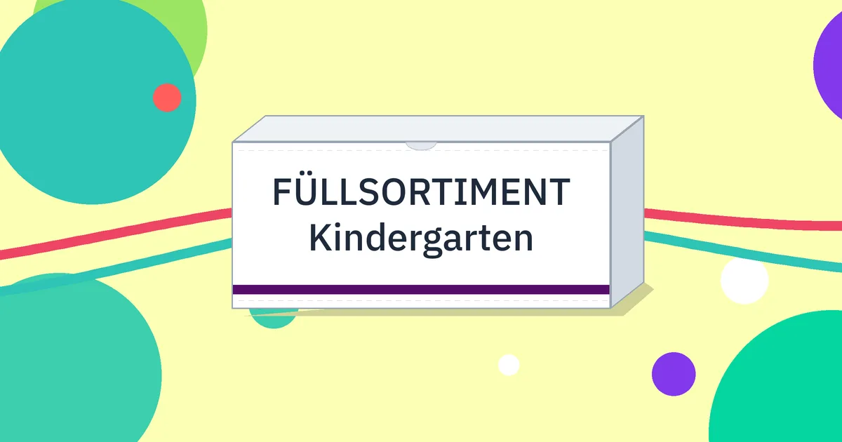 Symbolbild: Packung mit der Aufschrift FÜLLSORTIMENT Kindergarten (PZN 01747853) – Verfügbarkeit und Bezug in Apotheken in Frankfurt am Main