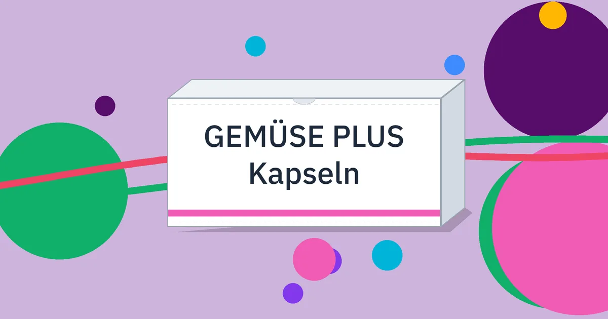 Symbolbild: Packung mit der Aufschrift GEMÜSE PLUS Kapseln (PZN 06871486) – Verfügbarkeit und Bezug in Apotheken in Frankfurt am Main