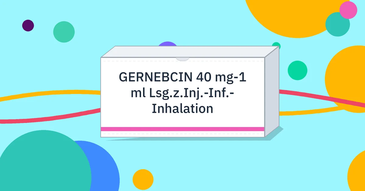 Symbolbild: Packung mit der Aufschrift GERNEBCIN 40 mg-1 ml Lsg.z.Inj.-Inf.-Inhalation (PZN 09000409) – Verfügbarkeit und Bezug in Apotheken in Frankfurt am Main