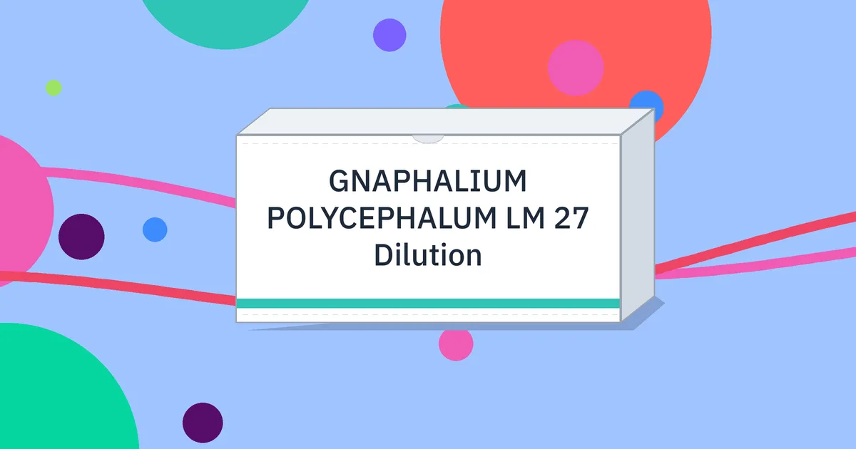 Symbolbild: Packung mit der Aufschrift GNAPHALIUM POLYCEPHALUM LM 27 Dilution (PZN 13545304) – Verfügbarkeit und Bezug in Apotheken in Frankfurt am Main