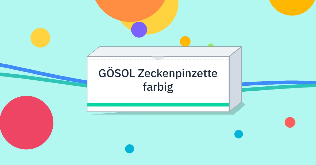 Symbolbild: Packung mit der Aufschrift GÖSOL Zeckenpinzette farbig (PZN 15584840) – Verfügbarkeit und Bezug in Apotheken in Frankfurt am Main