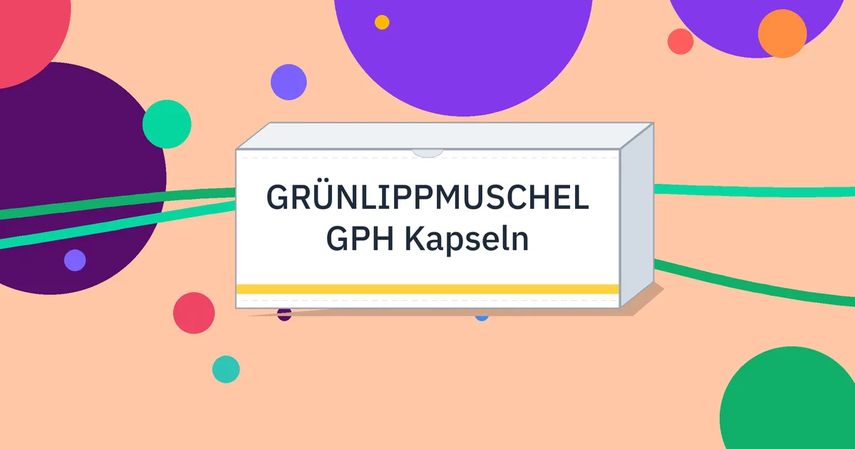 Symbolbild: Packung mit der Aufschrift GRÜNLIPPMUSCHEL GPH Kapseln (PZN 02841330) – Verfügbarkeit und Bezug in Apotheken in Frankfurt am Main