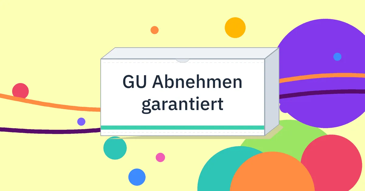 Symbolbild: Packung mit der Aufschrift GU Abnehmen garantiert (PZN 17061951) – Verfügbarkeit und Bezug in Apotheken in Frankfurt am Main