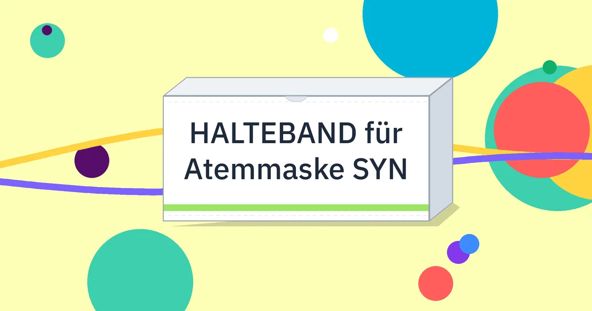 Symbolbild: Packung mit der Aufschrift HALTEBAND für Atemmaske SYN (PZN 09514410) – Verfügbarkeit und Bezug in Apotheken in Frankfurt am Main