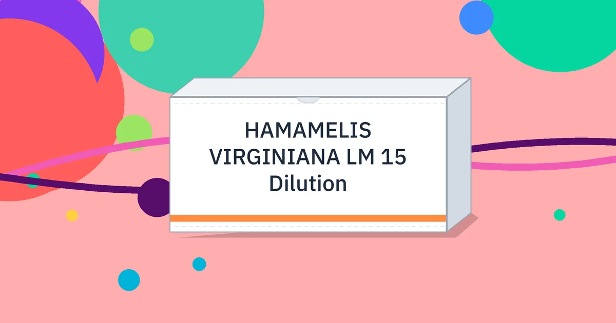 Symbolbild: Packung mit der Aufschrift HAMAMELIS VIRGINIANA LM 15 Dilution (PZN 12884441) – Verfügbarkeit und Bezug in Apotheken in Frankfurt am Main