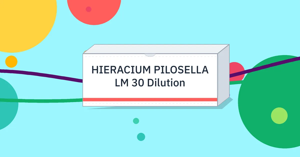 Symbolbild: Packung mit der Aufschrift HIERACIUM PILOSELLA LM 30 Dilution (PZN 13553686) – Verfügbarkeit und Bezug in Apotheken in Frankfurt am Main