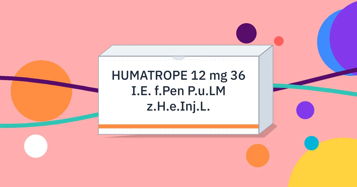 Symbolbild: Packung mit der Aufschrift HUMATROPE 12 mg 36 I.E. f.Pen P.u.LM z.H.e.Inj.L. (PZN 18100311) – Verfügbarkeit und Bezug in Apotheken in Frankfurt am Main