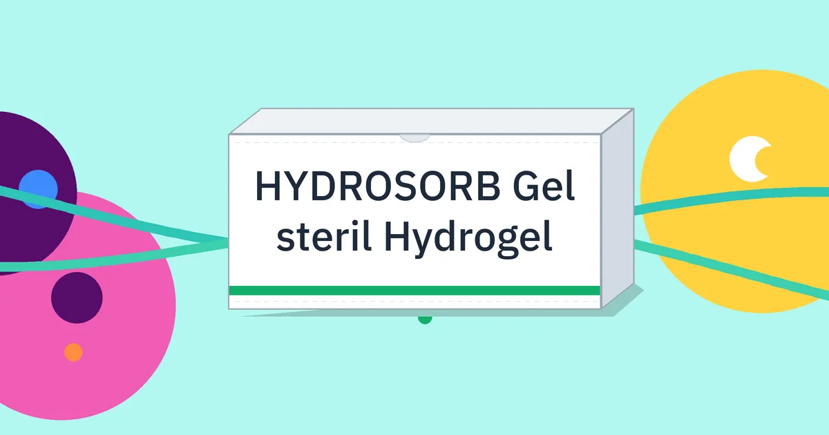Symbolbild: Packung mit der Aufschrift HYDROSORB Gel steril Hydrogel (PZN 19685615) – Verfügbarkeit und Bezug in Apotheken in Frankfurt am Main