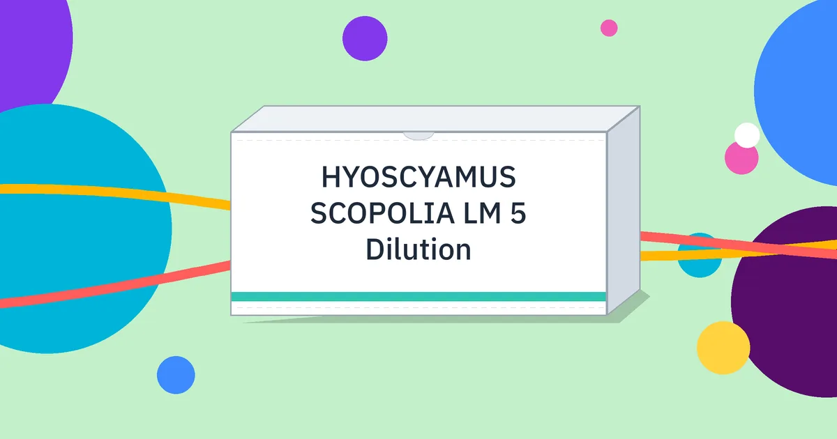 Symbolbild: Packung mit der Aufschrift HYOSCYAMUS SCOPOLIA LM 5 Dilution (PZN 13557603) – Verfügbarkeit und Bezug in Apotheken in Frankfurt am Main