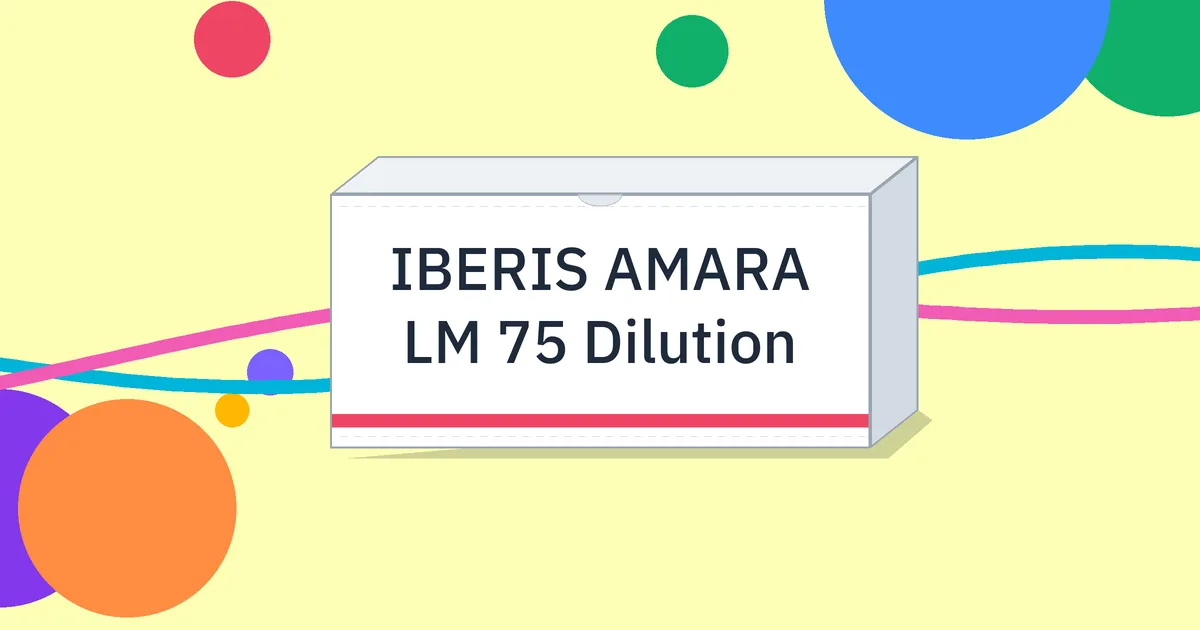 Symbolbild: Packung mit der Aufschrift IBERIS AMARA LM 75 Dilution (PZN 12891659) – Verfügbarkeit und Bezug in Apotheken in Frankfurt am Main