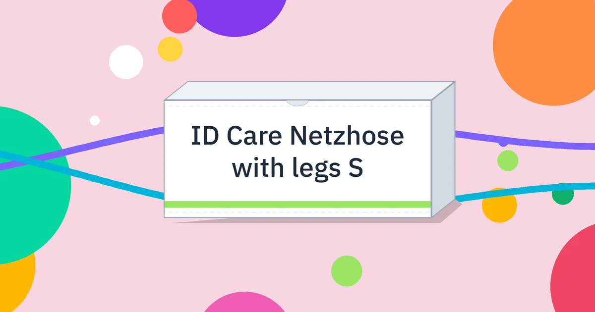 Symbolbild: Packung mit der Aufschrift ID Care Netzhose with legs S (PZN 16162182) – Verfügbarkeit und Bezug in Apotheken in Frankfurt am Main