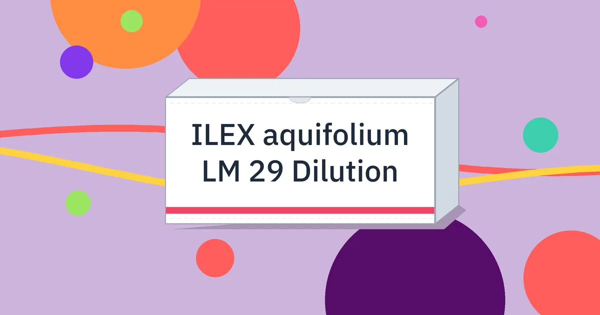 Symbolbild: Packung mit der Aufschrift ILEX aquifolium LM 29 Dilution (PZN 12912290) – Verfügbarkeit und Bezug in Apotheken in Frankfurt am Main