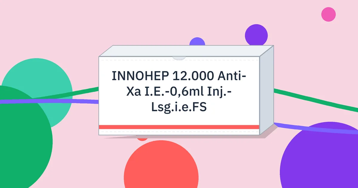 Symbolbild: Packung mit der Aufschrift INNOHEP 12.000 Anti-Xa I.E.-0,6ml Inj.-Lsg.i.e.FS (PZN 17852405) – Verfügbarkeit und Bezug in Apotheken in Frankfurt am Main