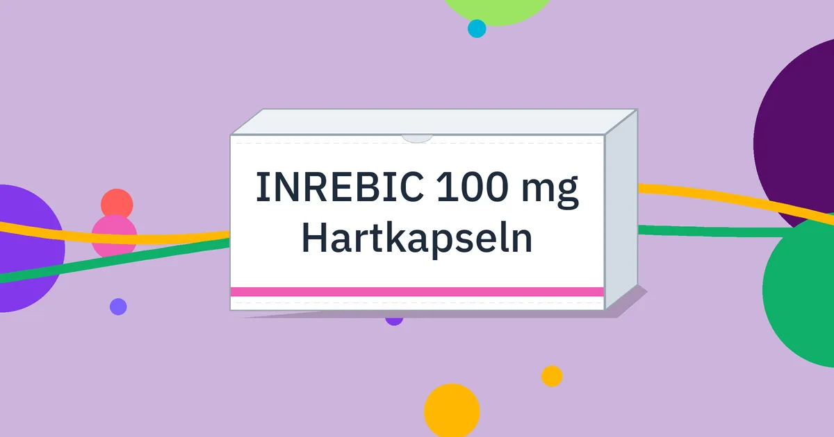 Symbolbild: Packung mit der Aufschrift INREBIC 100 mg Hartkapseln (PZN 16801848) – Verfügbarkeit und Bezug in Apotheken in Frankfurt am Main