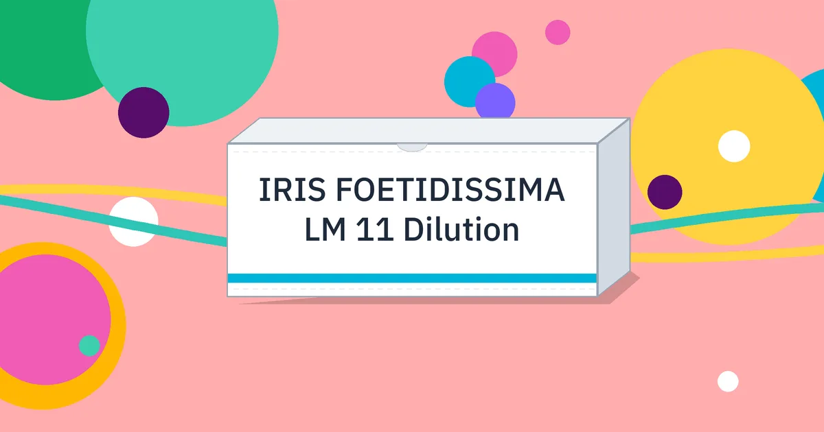 Symbolbild: Packung mit der Aufschrift IRIS FOETIDISSIMA LM 11 Dilution (PZN 12913906) – Verfügbarkeit und Bezug in Apotheken in Frankfurt am Main