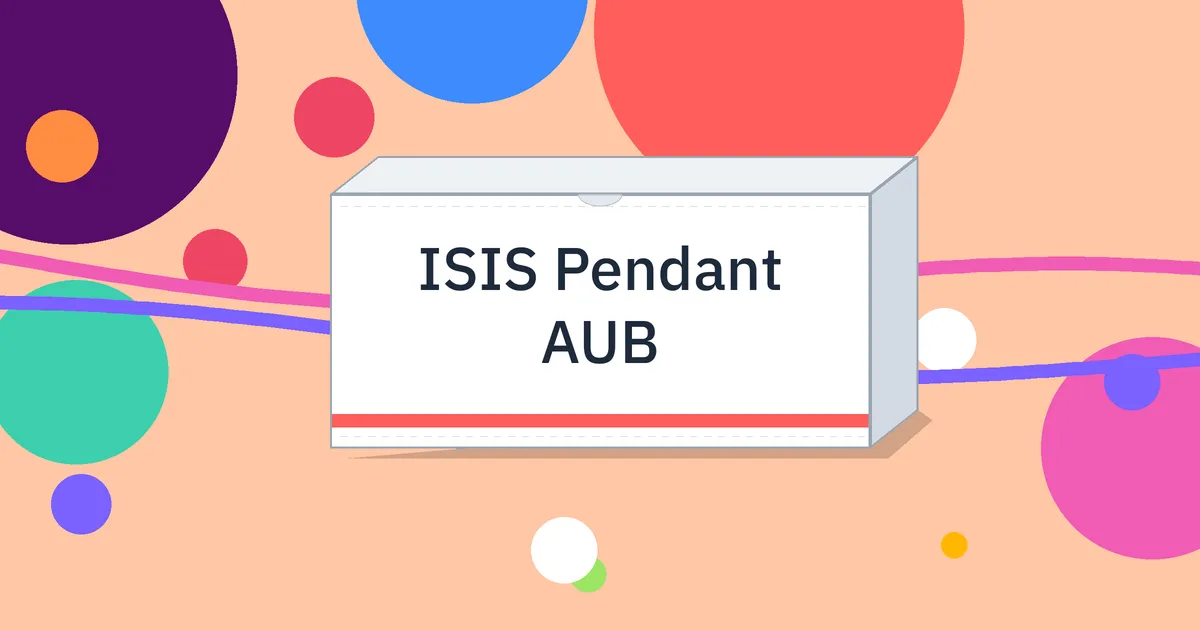 Symbolbild: Packung mit der Aufschrift ISIS Pendant AUB (PZN 19406839) – Verfügbarkeit und Bezug in Apotheken in Frankfurt am Main