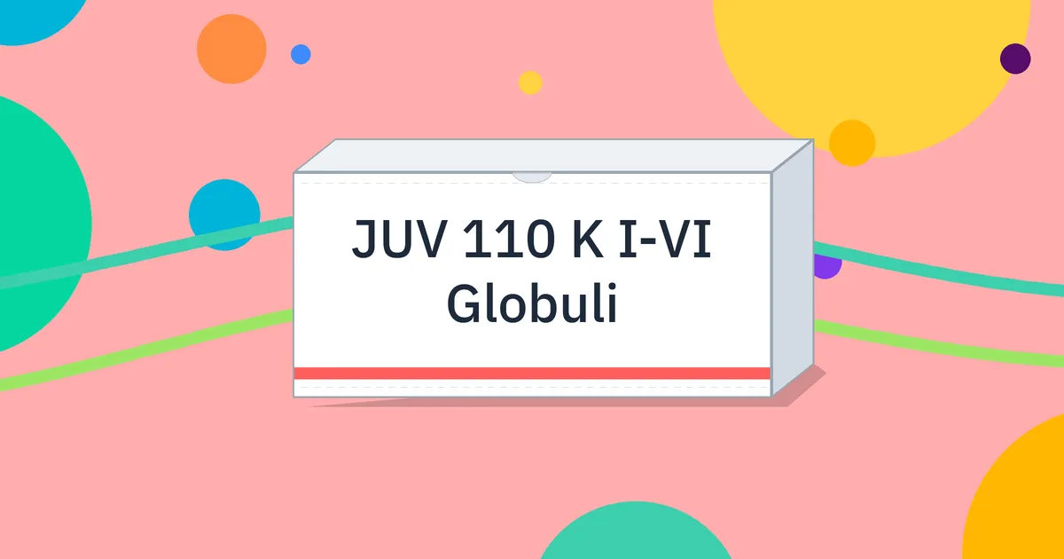Symbolbild: Packung mit der Aufschrift JUV 110 K I-VI Globuli (PZN 01082460) – Verfügbarkeit und Bezug in Apotheken in Frankfurt am Main