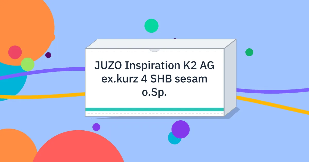 Symbolbild: Packung mit der Aufschrift JUZO Inspiration K2 AG ex.kurz 4 SHB sesam o.Sp. (PZN 14951762) – Verfügbarkeit und Bezug in Apotheken in Frankfurt am Main