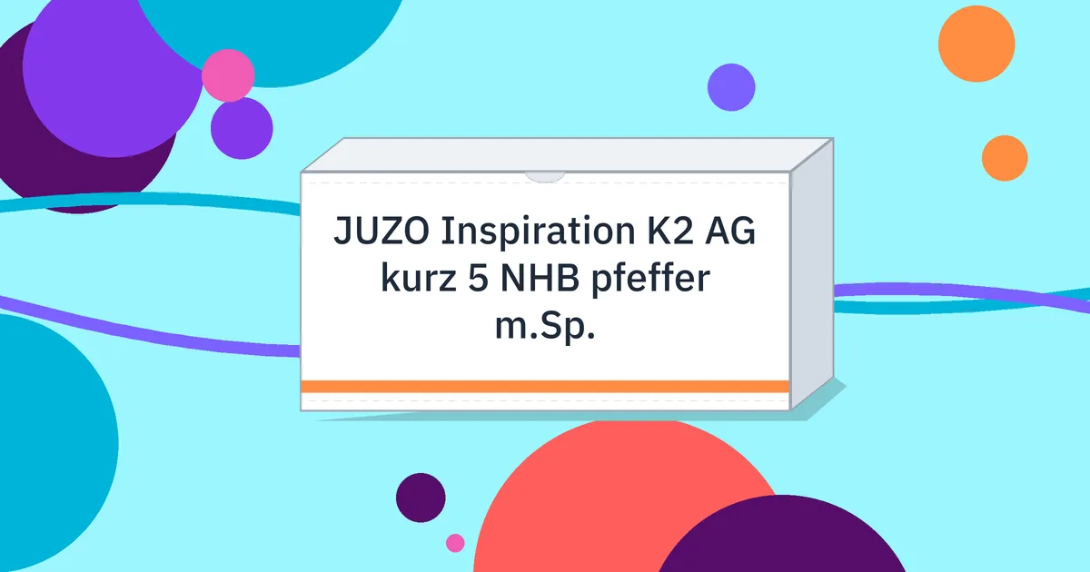 Symbolbild: Packung mit der Aufschrift JUZO Inspiration K2 AG kurz 5 NHB pfeffer m.Sp. (PZN 14923085) – Verfügbarkeit und Bezug in Apotheken in Frankfurt am Main