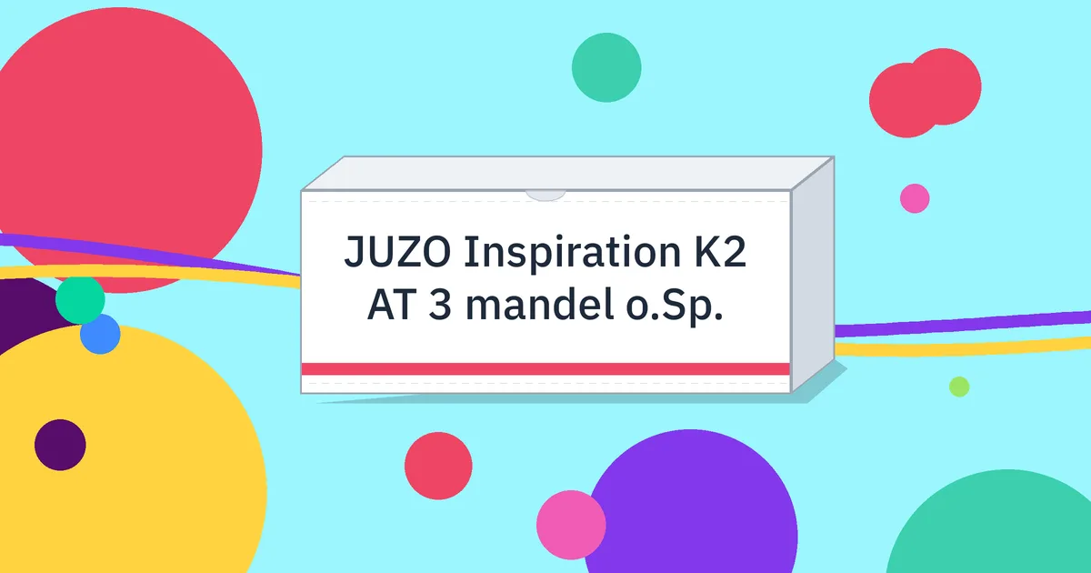 Symbolbild: Packung mit der Aufschrift JUZO Inspiration K2 AT 3 mandel o.Sp. (PZN 14926416) – Verfügbarkeit und Bezug in Apotheken in Frankfurt am Main