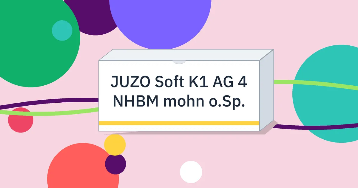 Symbolbild: Packung mit der Aufschrift JUZO Soft K1 AG 4 NHBM mohn o.Sp. (PZN 14995788) – Verfügbarkeit und Bezug in Apotheken in Frankfurt am Main
