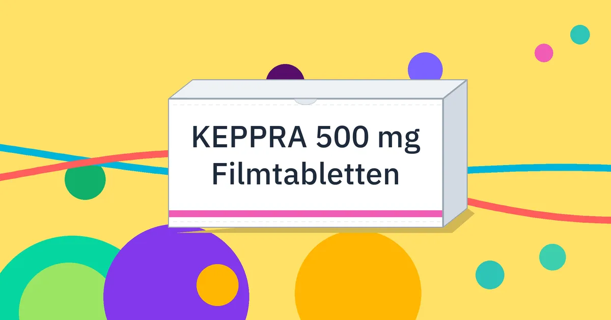 Symbolbild: Packung mit der Aufschrift KEPPRA 500 mg Filmtabletten (PZN 00272655) – Verfügbarkeit und Bezug in Apotheken in Frankfurt am Main