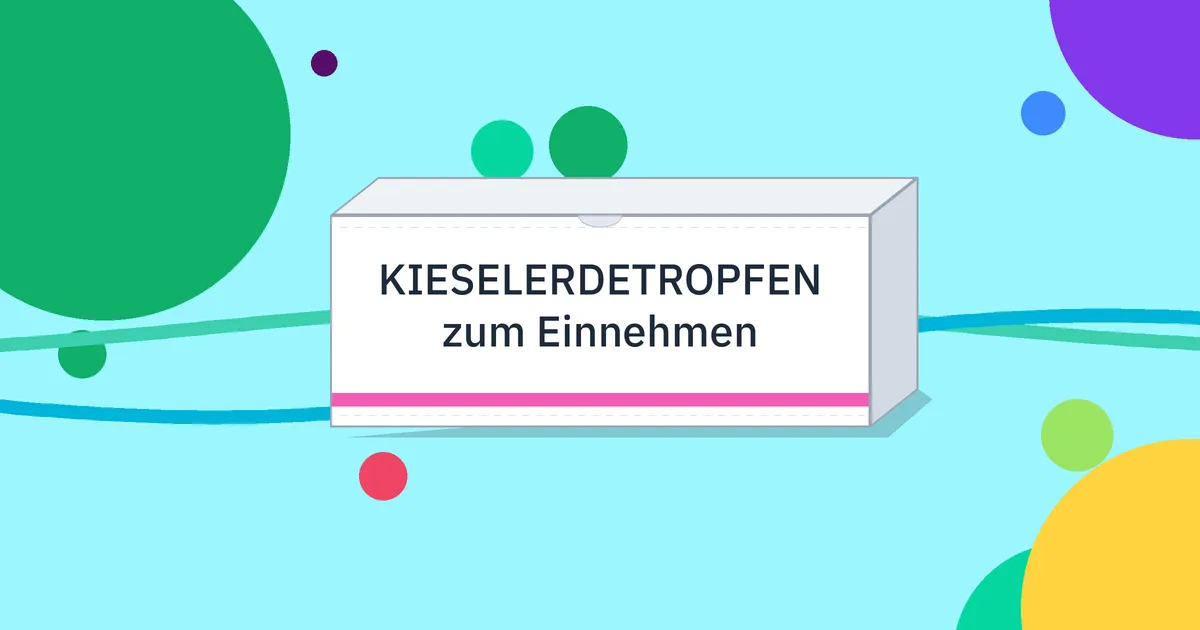 Symbolbild: Packung mit der Aufschrift KIESELERDETROPFEN zum Einnehmen (PZN 11866808) – Verfügbarkeit und Bezug in Apotheken in Frankfurt am Main