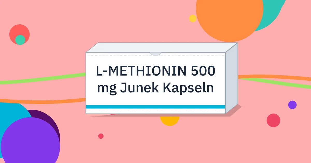 Symbolbild: Packung mit der Aufschrift L-METHIONIN 500 mg Junek Kapseln (PZN 00134752) – Verfügbarkeit und Bezug in Apotheken in Frankfurt am Main