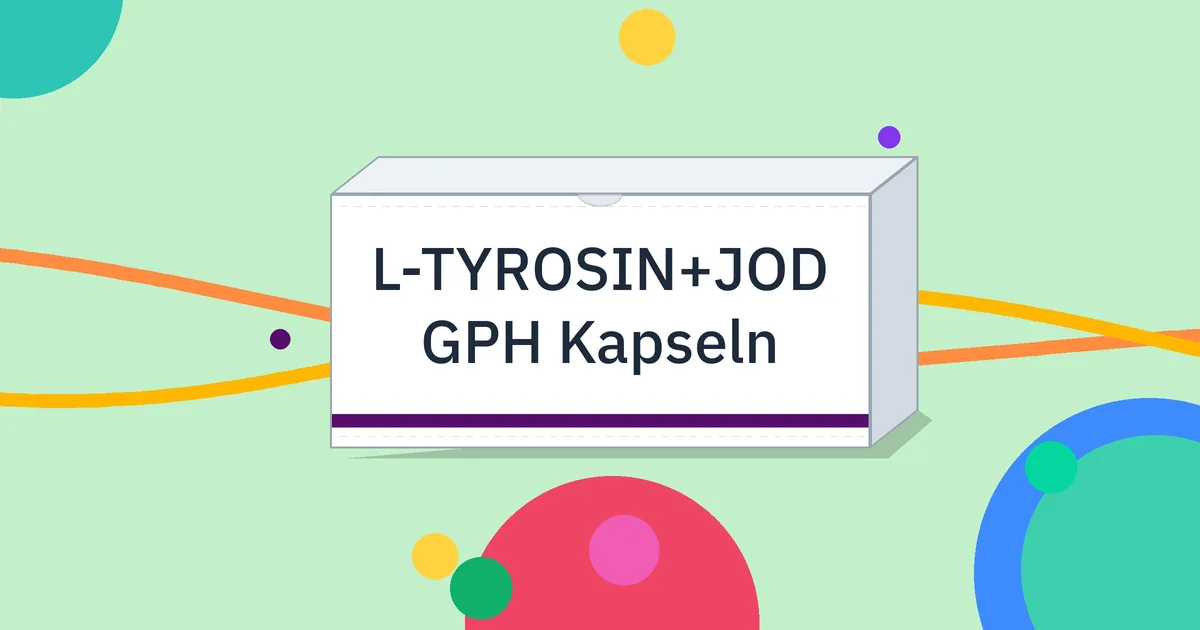Symbolbild: Packung mit der Aufschrift L-TYROSIN+JOD GPH Kapseln (PZN 07350938) – Verfügbarkeit und Bezug in Apotheken in Frankfurt am Main