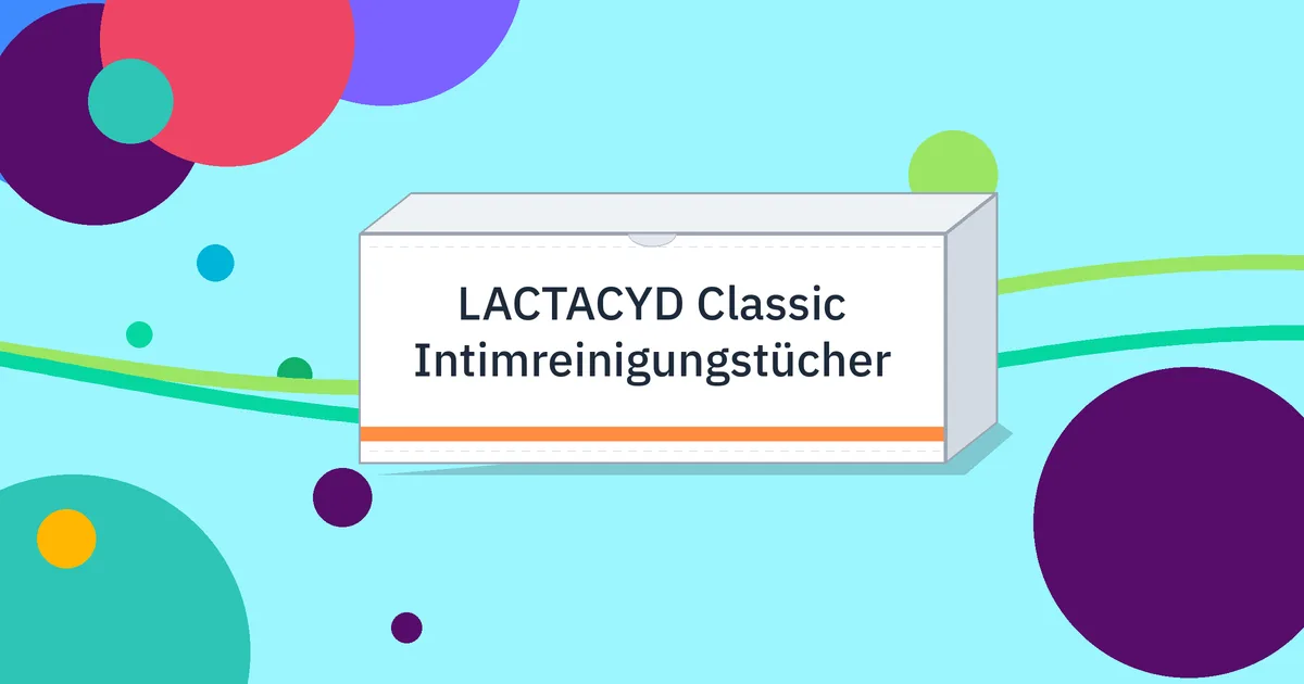 Symbolbild: Packung mit der Aufschrift LACTACYD Classic Intimreinigungstücher (PZN 19395604) – Verfügbarkeit und Bezug in Apotheken in Frankfurt am Main