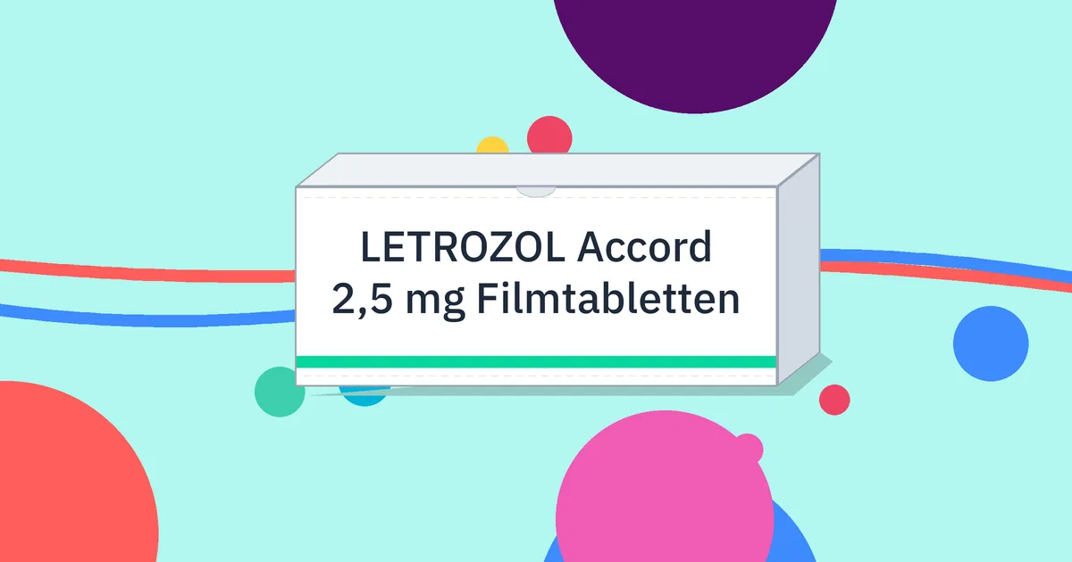 Symbolbild: Packung mit der Aufschrift LETROZOL Accord 2,5 mg Filmtabletten (PZN 18239405) – Verfügbarkeit und Bezug in Apotheken in Frankfurt am Main
