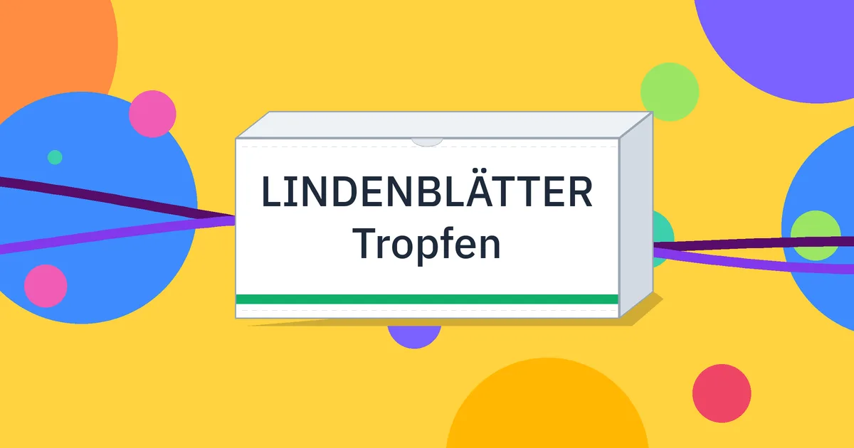 Symbolbild: Packung mit der Aufschrift LINDENBLÄTTER Tropfen (PZN 17555498) – Verfügbarkeit und Bezug in Apotheken in Frankfurt am Main