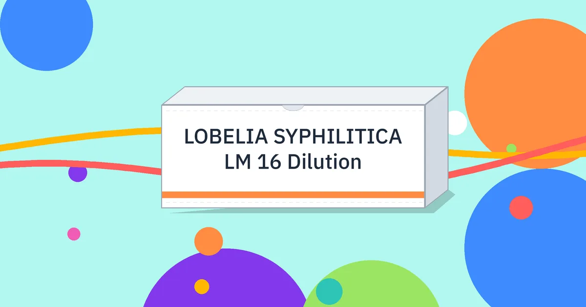 Symbolbild: Packung mit der Aufschrift LOBELIA SYPHILITICA LM 16 Dilution (PZN 13534832) – Verfügbarkeit und Bezug in Apotheken in Frankfurt am Main