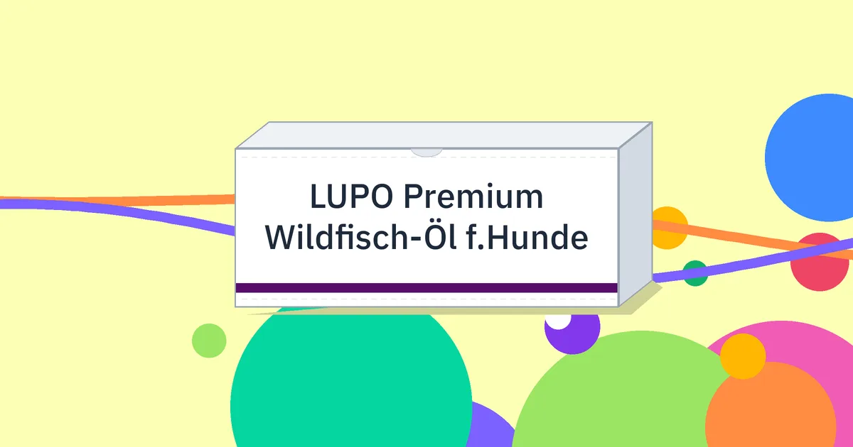 Symbolbild: Packung mit der Aufschrift LUPO Premium Wildfisch-Öl f.Hunde (PZN 19253608) – Verfügbarkeit und Bezug in Apotheken in Frankfurt am Main