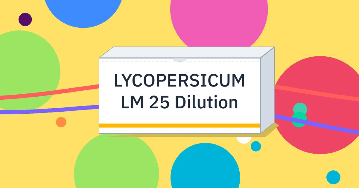 Symbolbild: Packung mit der Aufschrift LYCOPERSICUM LM 25 Dilution (PZN 13537718) – Verfügbarkeit und Bezug in Apotheken in Frankfurt am Main