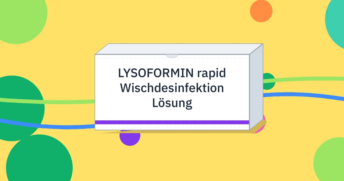 Symbolbild: Packung mit der Aufschrift LYSOFORMIN rapid Wischdesinfektion Lösung (PZN 13839218) – Verfügbarkeit und Bezug in Apotheken in Frankfurt am Main