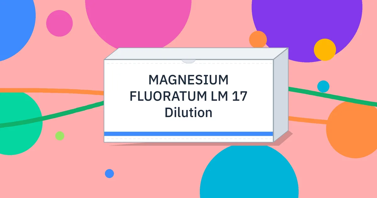 Symbolbild: Packung mit der Aufschrift MAGNESIUM FLUORATUM LM 17 Dilution (PZN 12937539) – Verfügbarkeit und Bezug in Apotheken in Frankfurt am Main