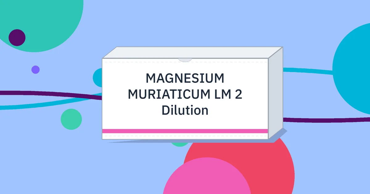 Symbolbild: Packung mit der Aufschrift MAGNESIUM MURIATICUM LM 2 Dilution (PZN 12938740) – Verfügbarkeit und Bezug in Apotheken in Frankfurt am Main